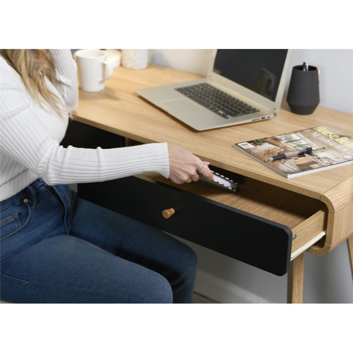 George Oliver Jenniya Writing Desk with Drawers & Reviews | Wayfair